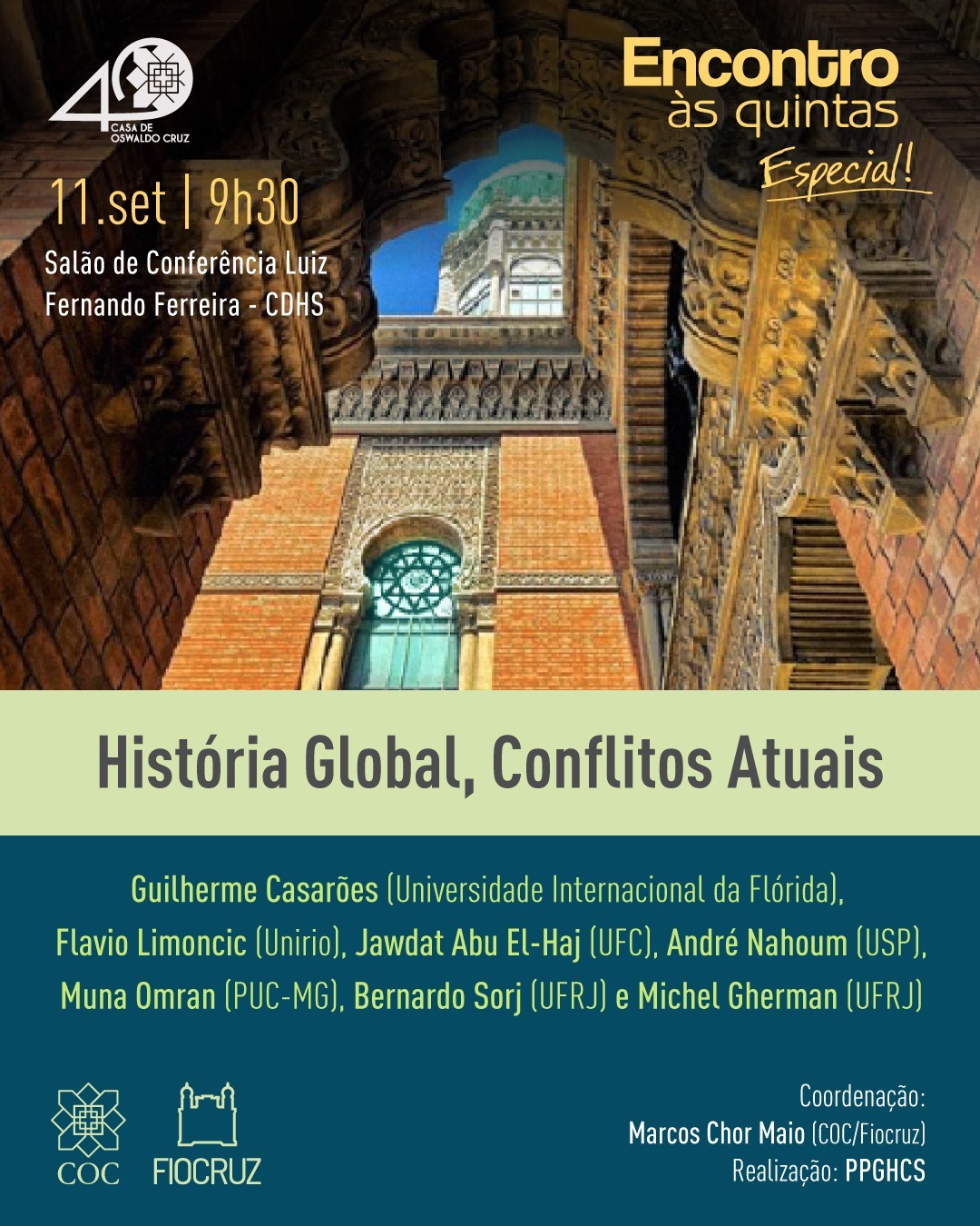 BVPS Agenda | Encontro às Quintas Especial: História global, conflitos atuais – BVPS